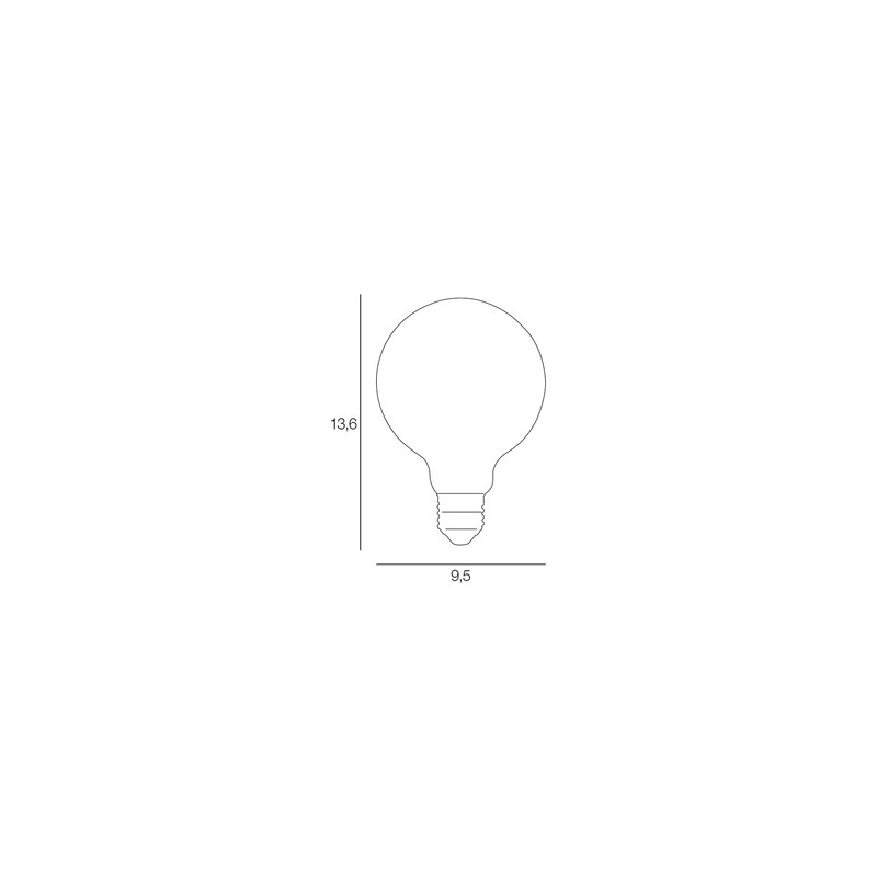 Ampoule G95 E27 dimmable avec calotte