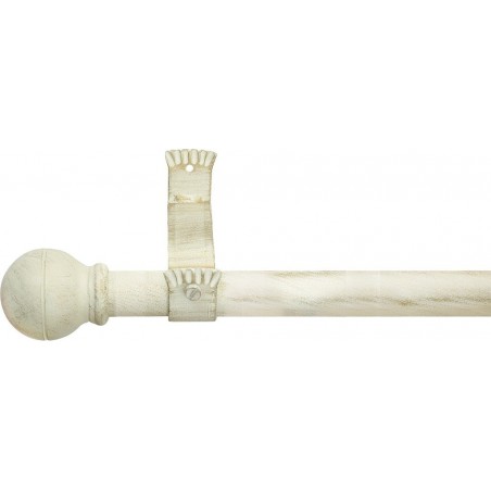 Tringle fer forgé en kit D28 modèle Sphère (Beige patiné) (Ivoire doré) (Noir) (Noir cuivré ...